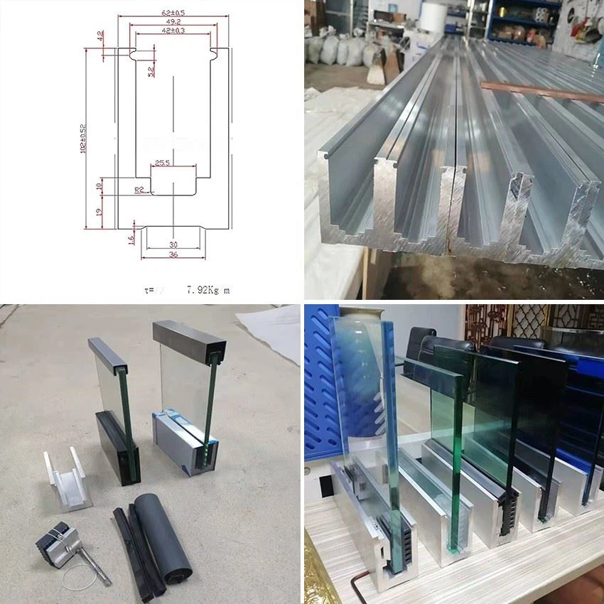 China Customized Aluminum U Channel Glass Railing Suppliers Factory